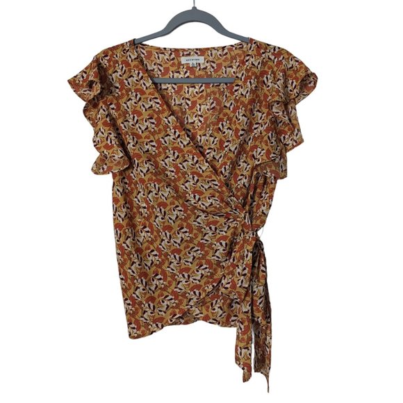 Max Studio | Tops | Womens Max Studio Tie Waist Top Yellowmulti Size S ...